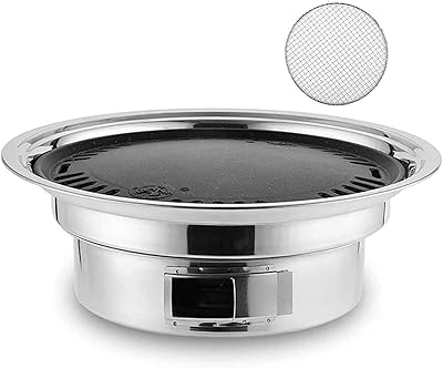 Amazon.com: Charcoal Grill Korean Barbecue Grill Portable Stainless ...