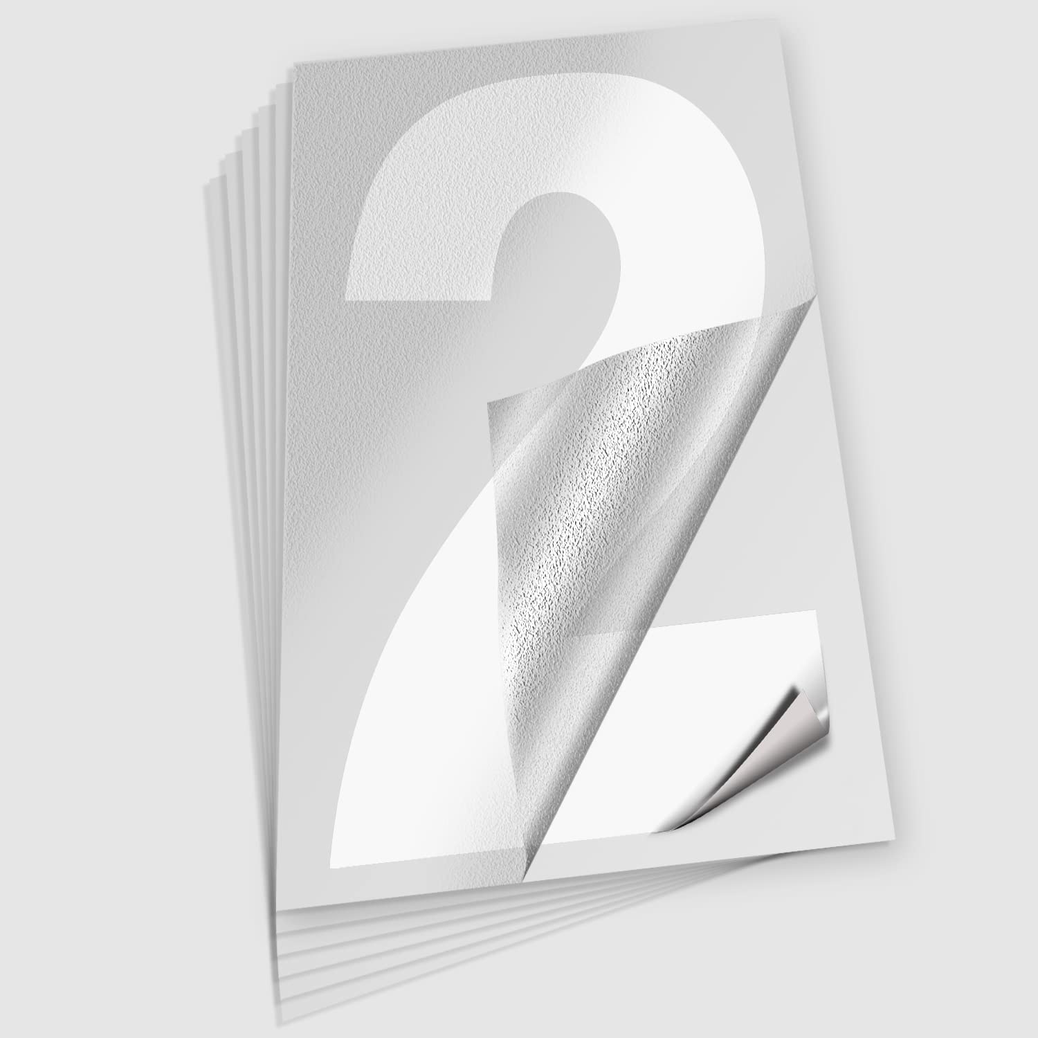 Amazon.com: iSYFIX Reflective Vinyl Number 2 (Two) Stickers - 6 Pack 10 ...