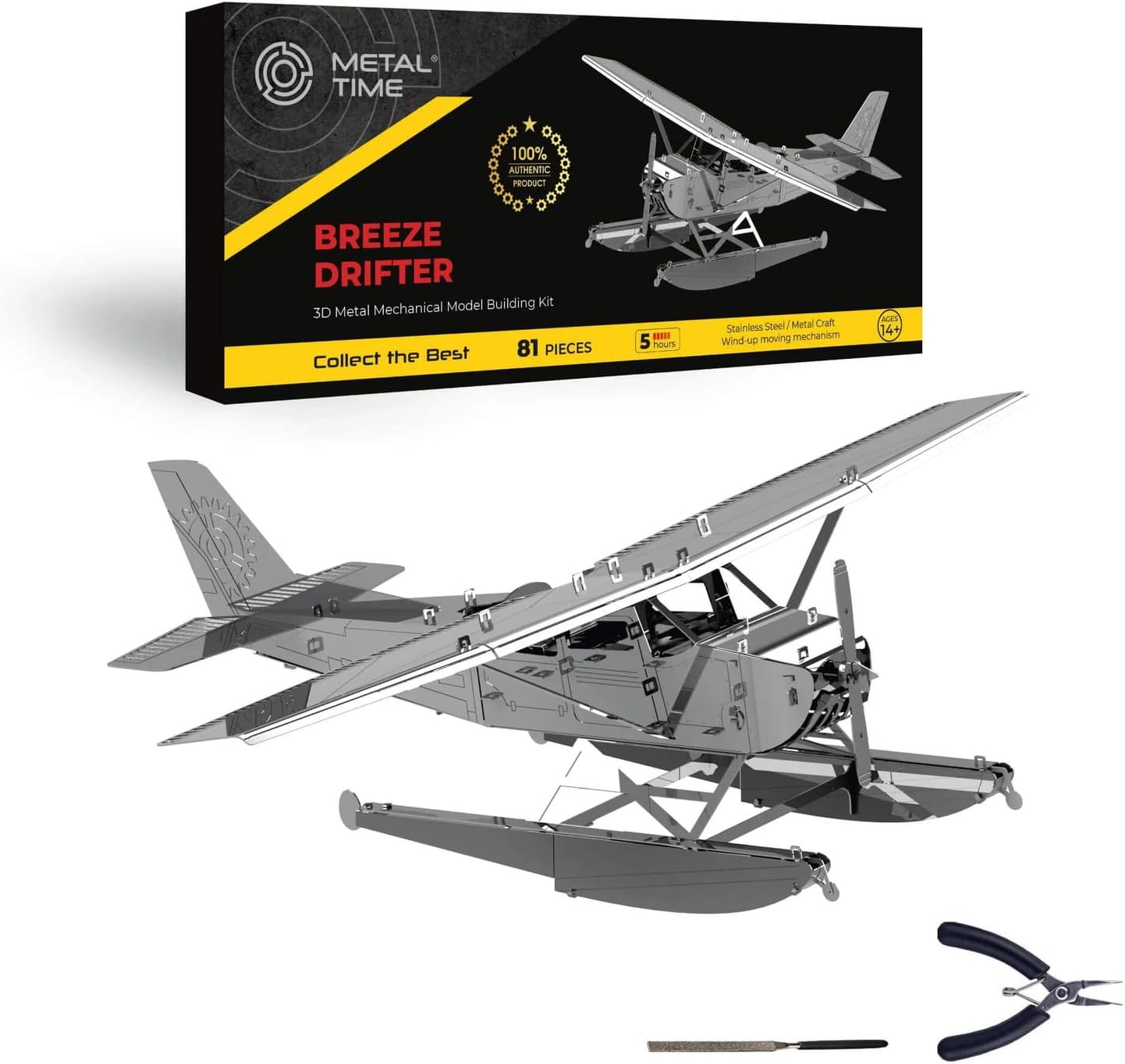 METAL-TIME Breeze Drifter Seaplane Model 3D Mechanical Aircraft Model ...