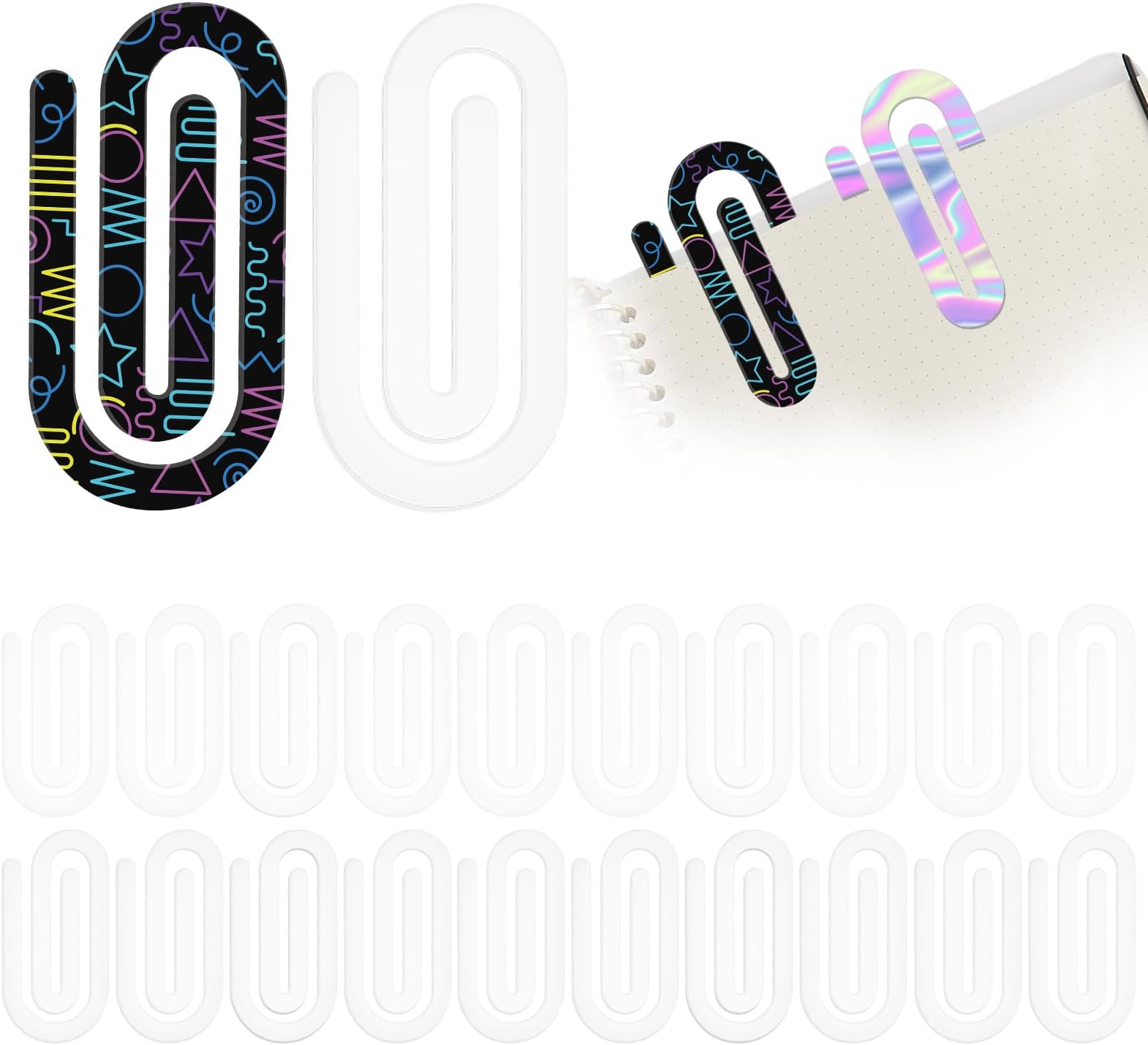 Amazon.com : 24PCS Giant 4" x 2" Bulk Sublimation Paper Clip Blanks ...