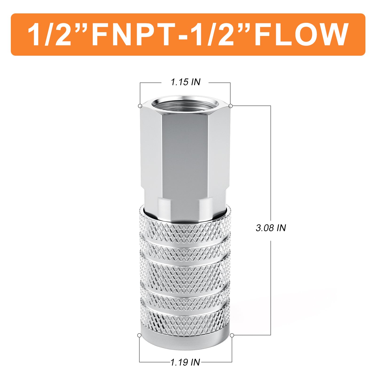 Snapklik.com : GASHER 2PCS 1/2-Inch Female Quick Connect Air Coupler