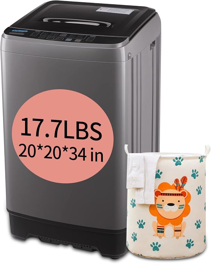 Amazon.com: KRIB BLING 17.7 lbs Full Automatic Washer with Drain Pump ...