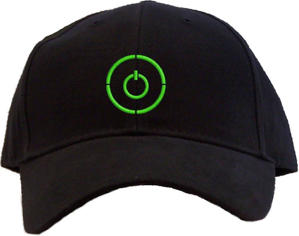 Amazon.com: Power On Symbol Embroidered Baseball Cap - Black : Clothing ...