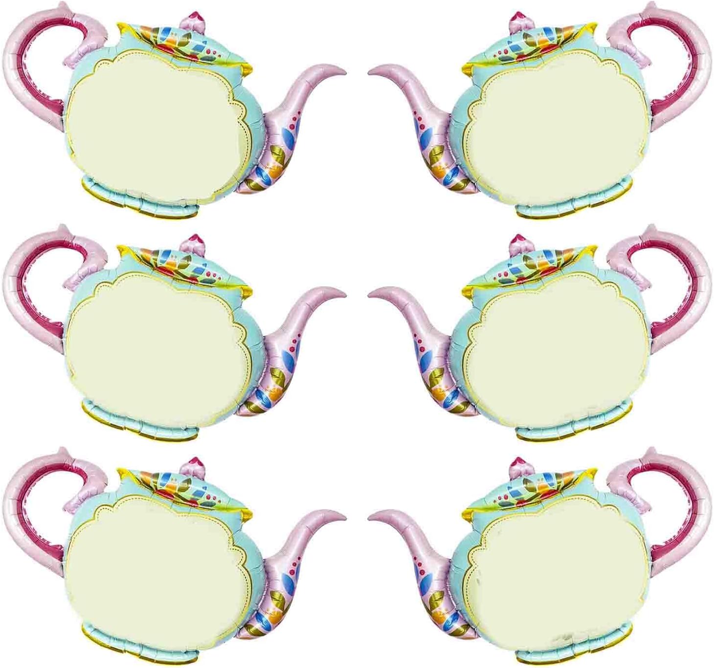 Amazon.com: Tea Party Balloons 6 Pcs,35" Teapot Aluminum Foil Balloons ...