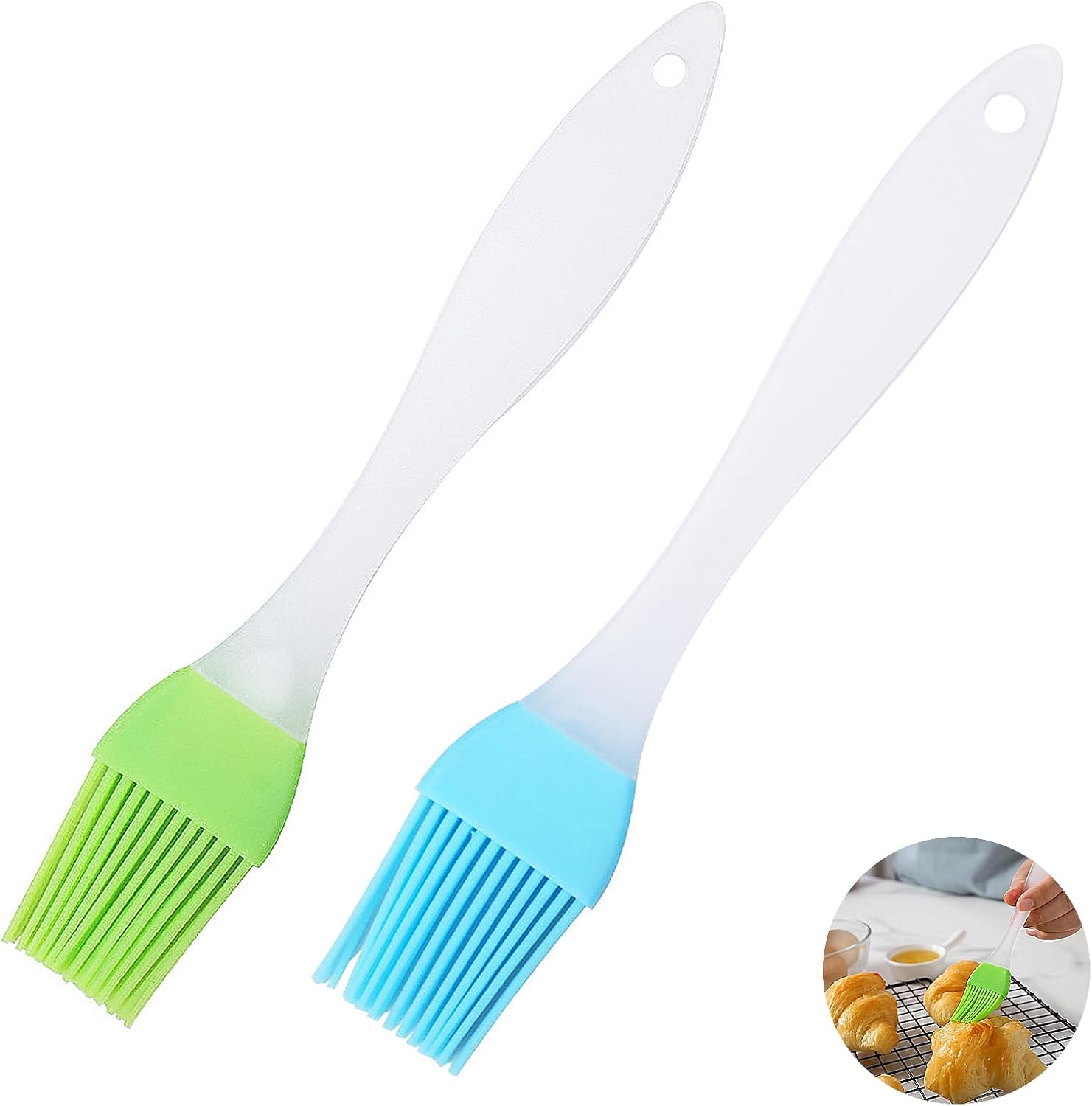 2 PCS Silicone Pastry Brushes for Baking, Basting Brush, Oil Brush for ...