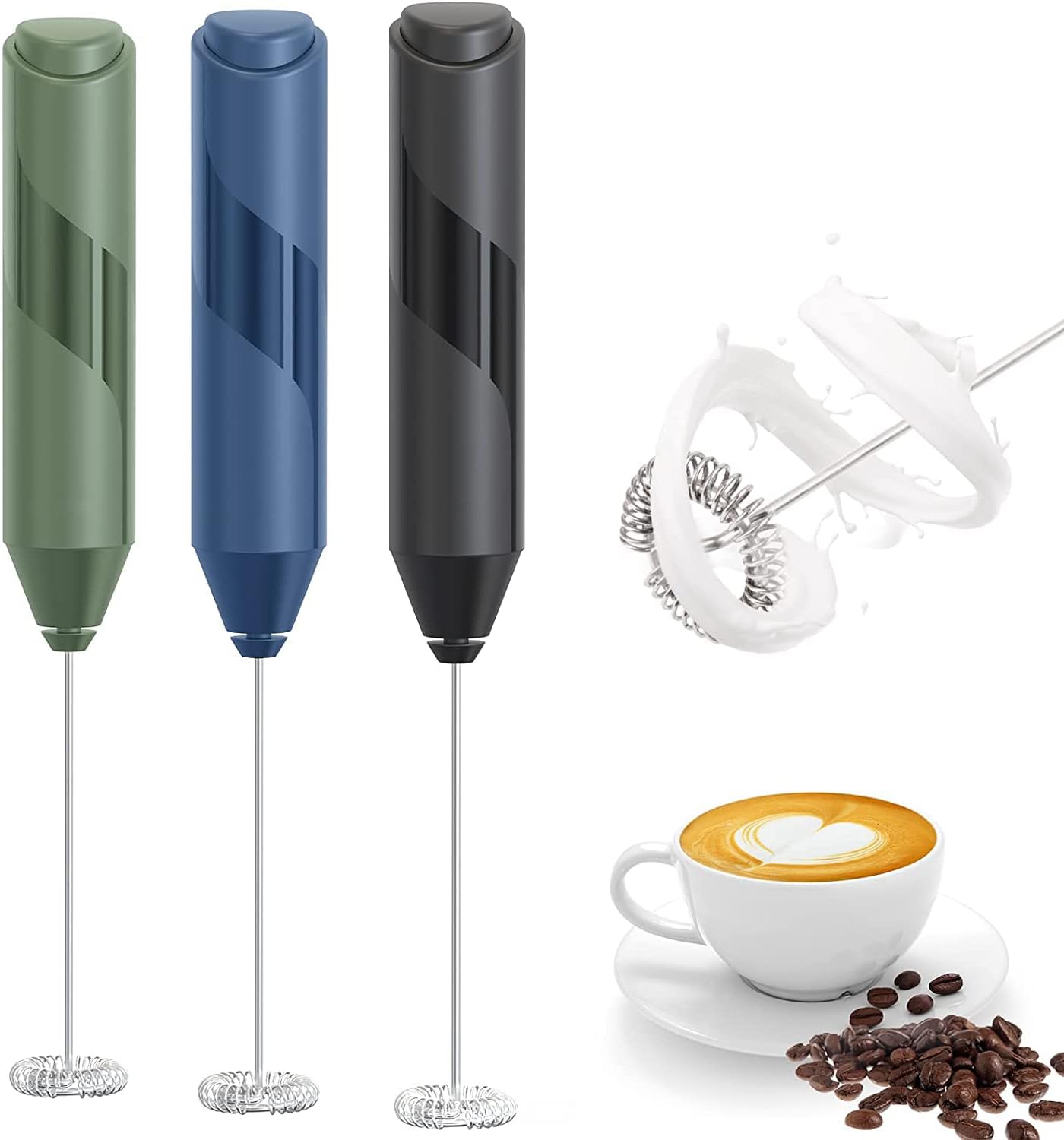 IKEA Black Coffee Latte Hot Chocolate Milk Frother Whisk Frothy Blend ...
