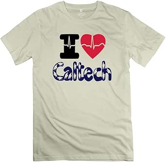 Amazon.com: Sihan I Love Caltech Men's Fashion Tee Size S Natural ...