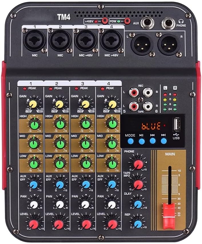 Amazon.com - YTYZC TM4 Digital 4-Channel Audio Mixer Mixing Console ...