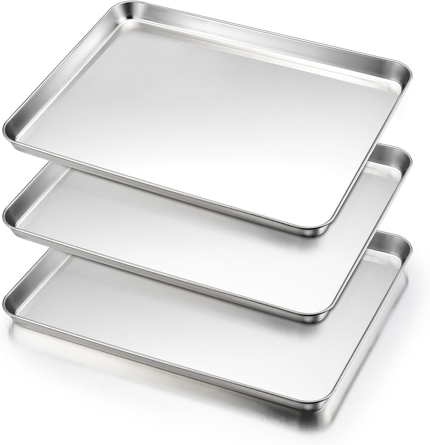 HaWare Baking Tray Set of 2, Stainless Steel Oven Tray– Large Cookie ...