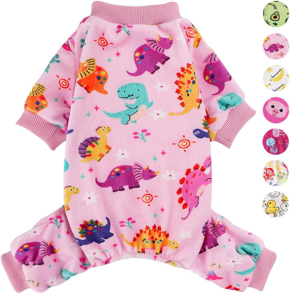 Small Dog Pajamas, Yorkie Pajamas Chihuahua Pjs,Stretchable Dinosaurs ...