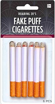 Amazon.com: Fake Puff Cigarettes Costume Accessory - 3.25", 6 Count ...