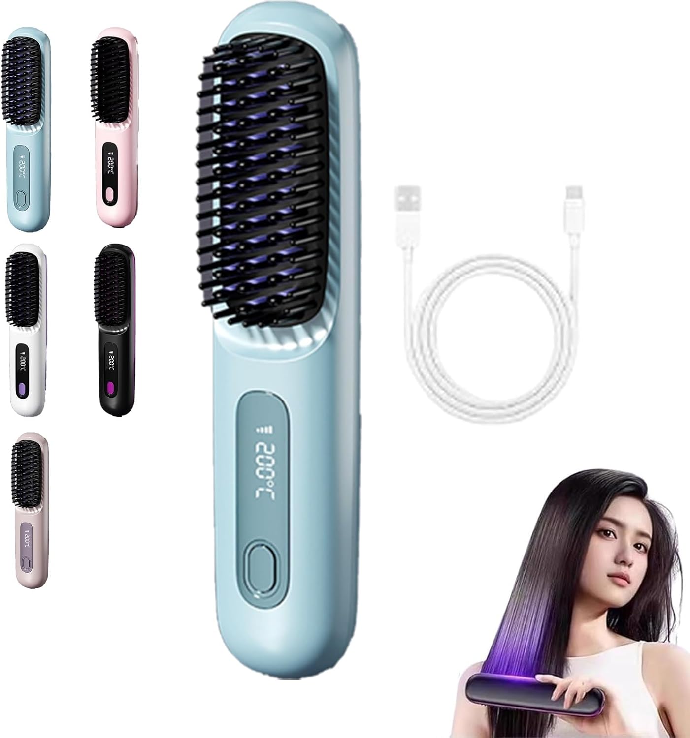 Lightweight Cordless Hair Styler for Short Hair, 3 Heat Levels, MCH ...
