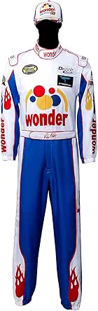Amazon.com: Adult Mens Ricky Bobby Costume Racing Jumpsuit Cap Full Set ...