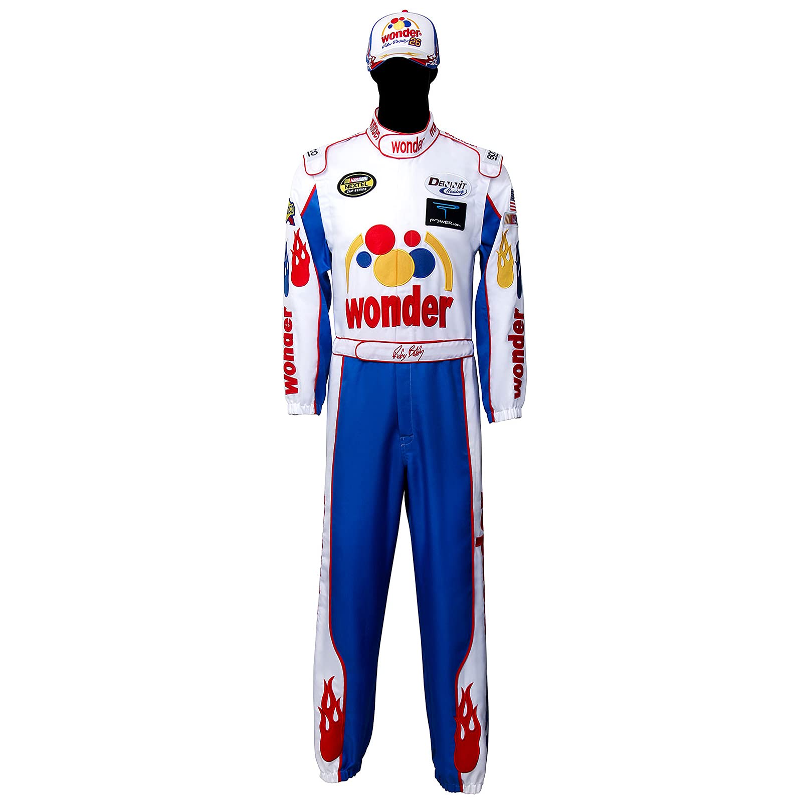 Buy Adult Ricky Bobby Racing Jumpsuit Cap Hat Suit Set Talladega Nights ...