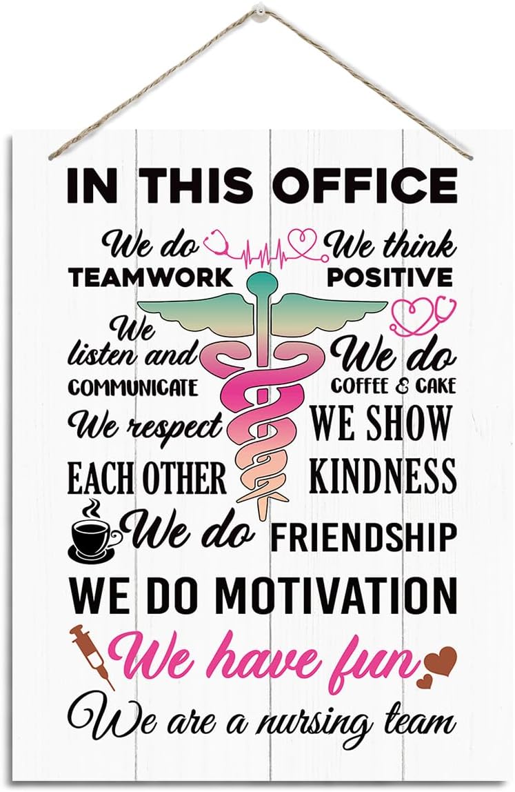 Amazon.com: In this Office Sign, We are A Nursing Team Sign, Rustic ...