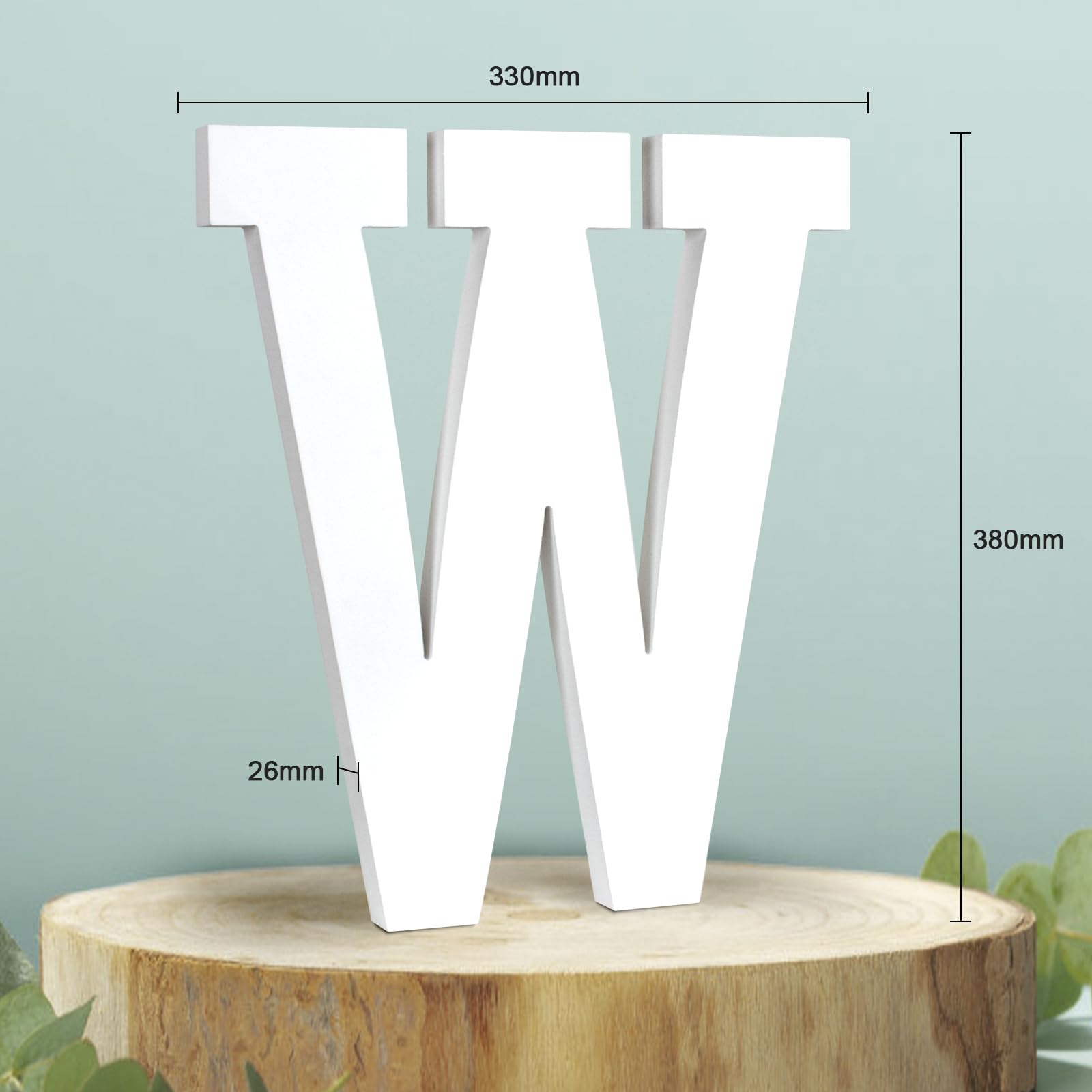 Snapklik.com : 15 Inch White Wood Letters, Extra Large Unfinished ...