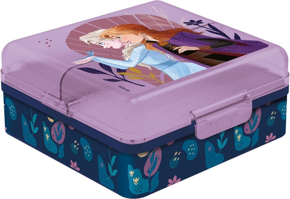 Amazon.com: Disney Sandwich Box Purple for Girls Frozen Elsa Anna ...