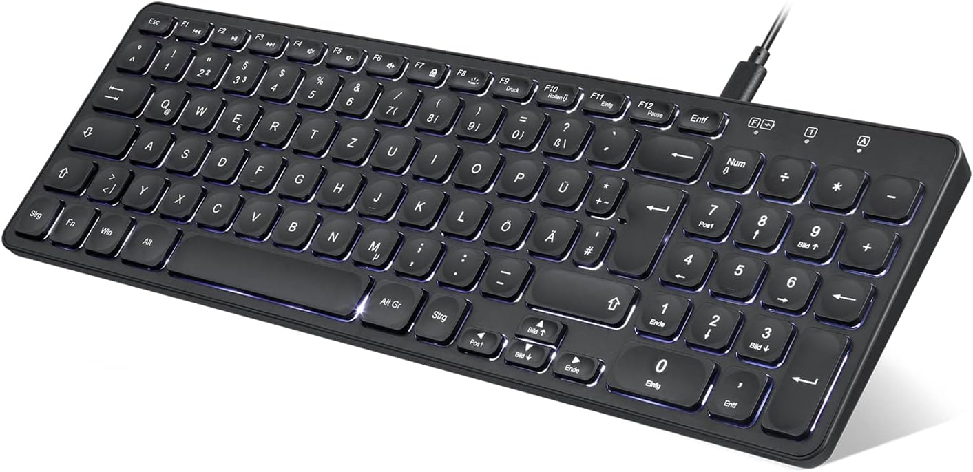 Perixx PERIBOARD-615B Wireless 3-in-1 Bluetooth Keyboard - Ultra Slim ...