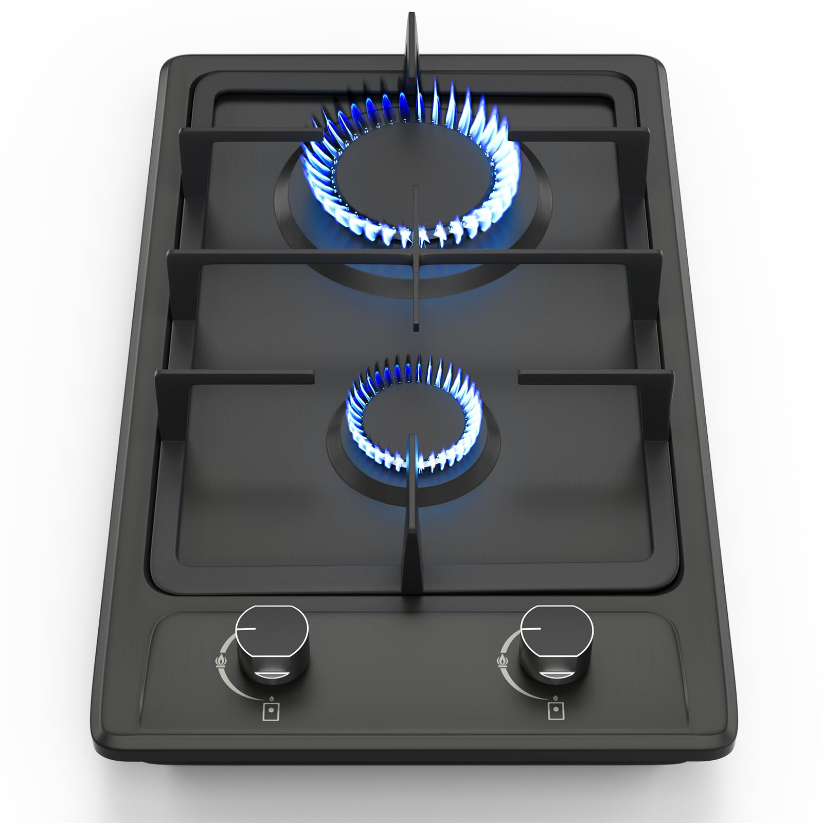 Snapklik.com : FVBADE 12 Inch 2 Burners Gas Cooktop Stainless Steel ...