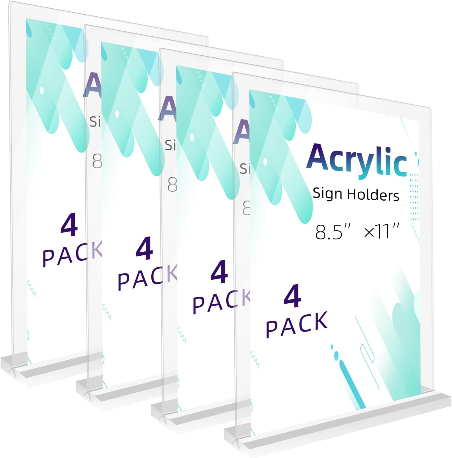 Amazon.com: SHUESS 2 Pack Black Stanchion Sign Holder Frame, Double ...