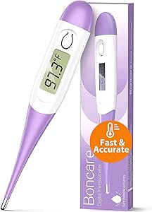 Amazon.com: Boncare 10 Seconds Oral Thermometer for Adults and Kids - Accurate & Safe Rectal ...