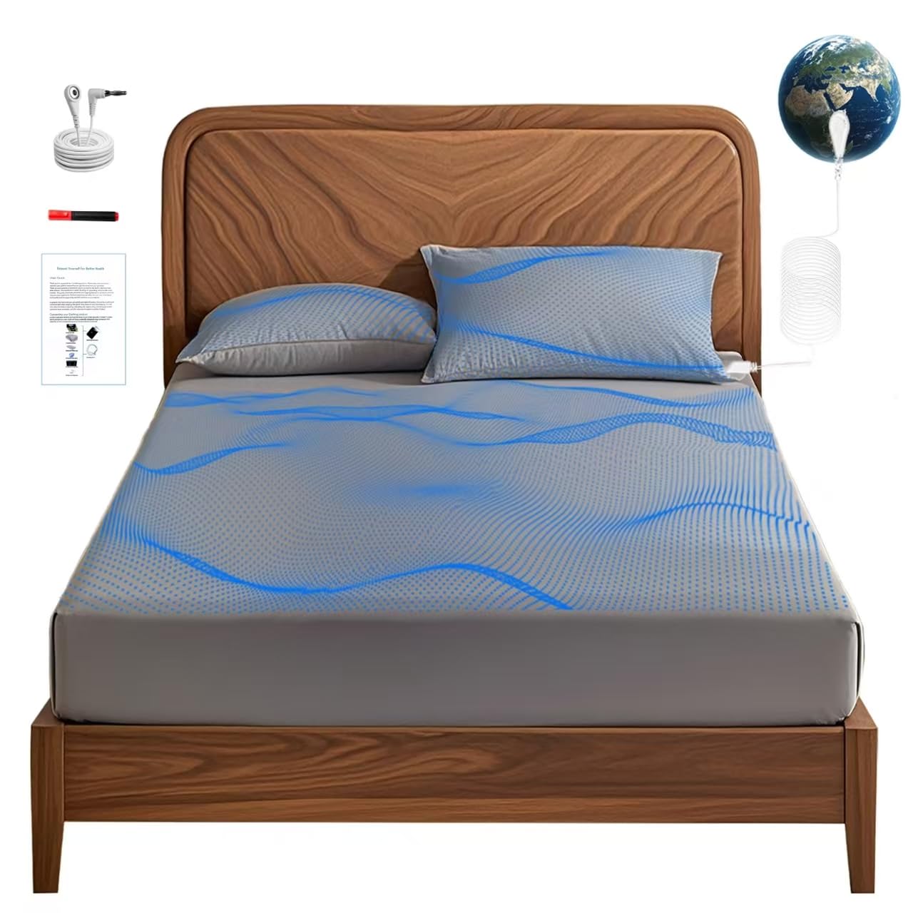 Amazon.com: Grounding Fitted Sheet with Grounding Cord and Earthing ...