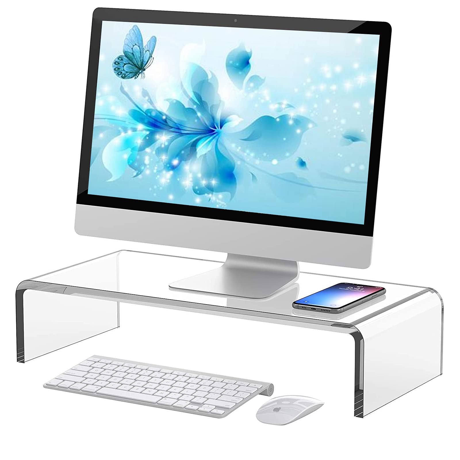 Buy guofa Acrylic Monitor Stand Riser - Desk Platform for Computer ...