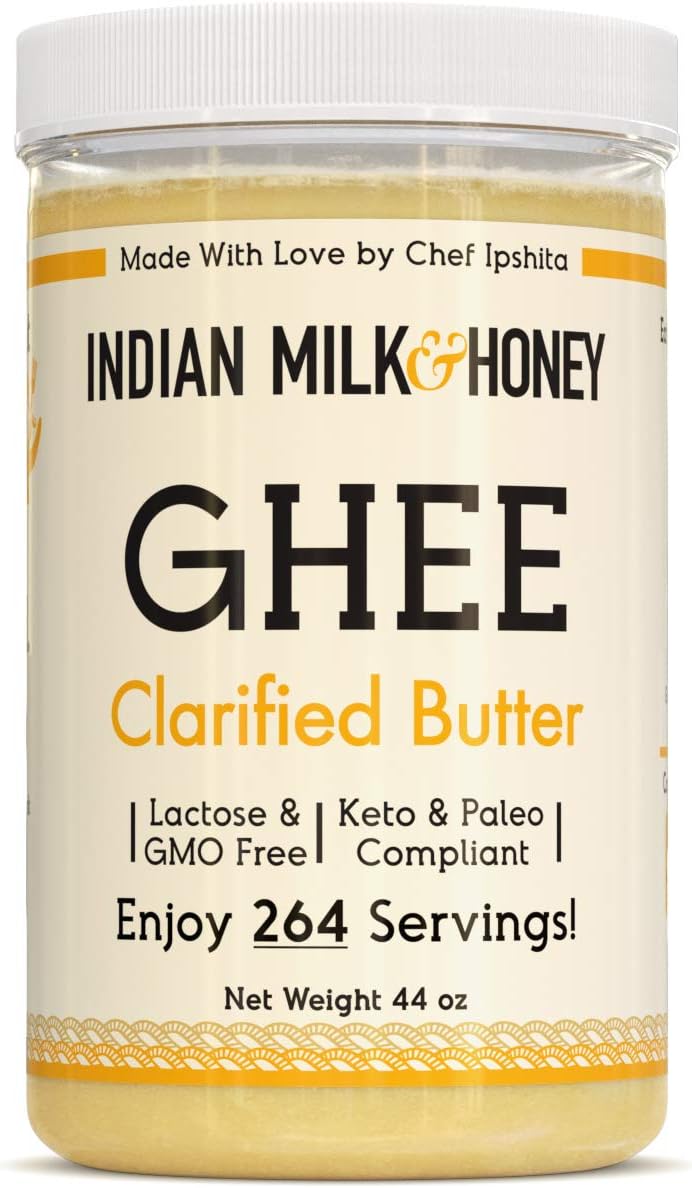 Amazon.com : Grassfed Organic Cultured Ghee - by Pure Indian Foods,14 ...