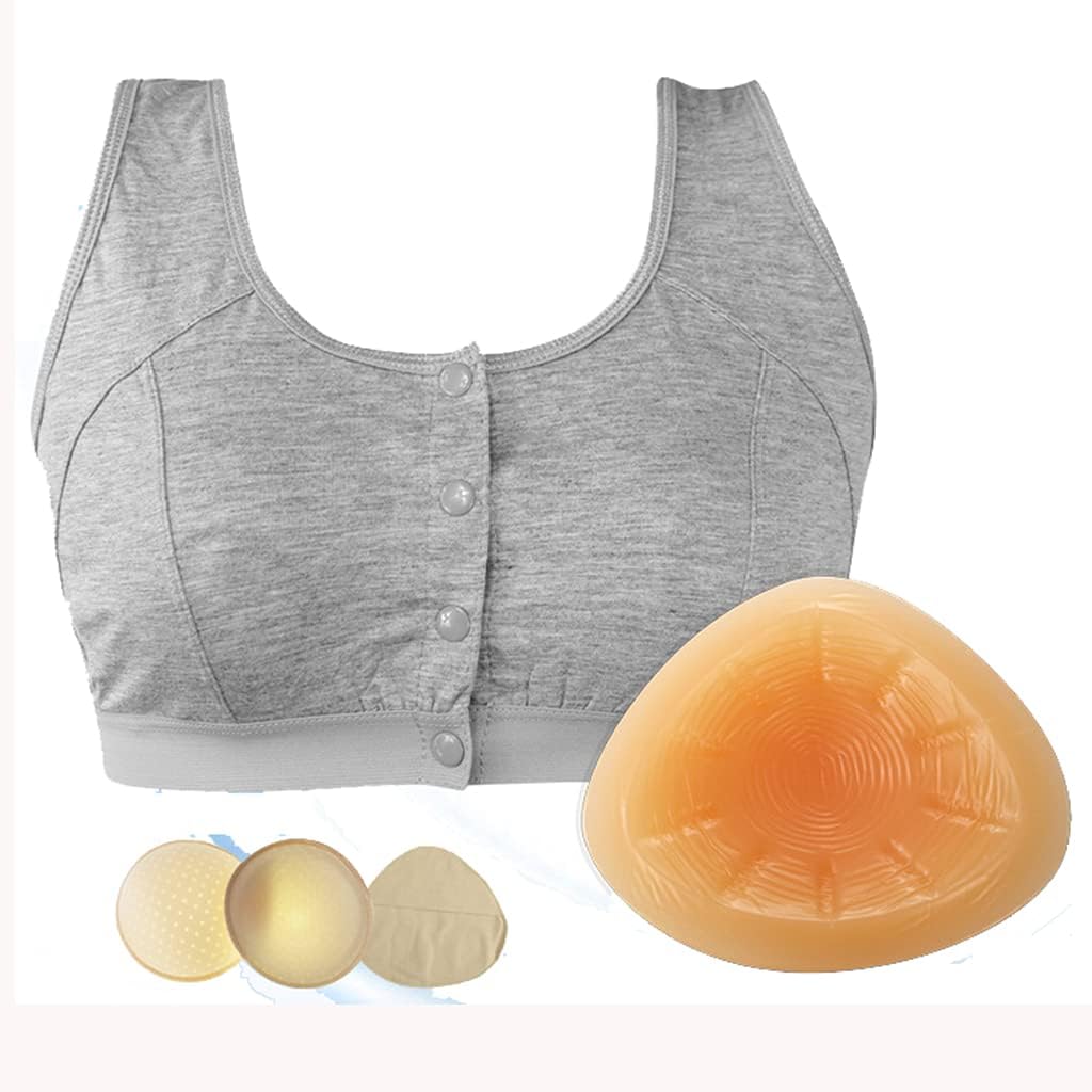 Amazon.co.jp: 乳がん用ブラ 人工乳房 フルカップ型 前開き ノンワイヤーブラ ジャー 乳がん 術後 95％竹繊維 着心地 肌を ...
