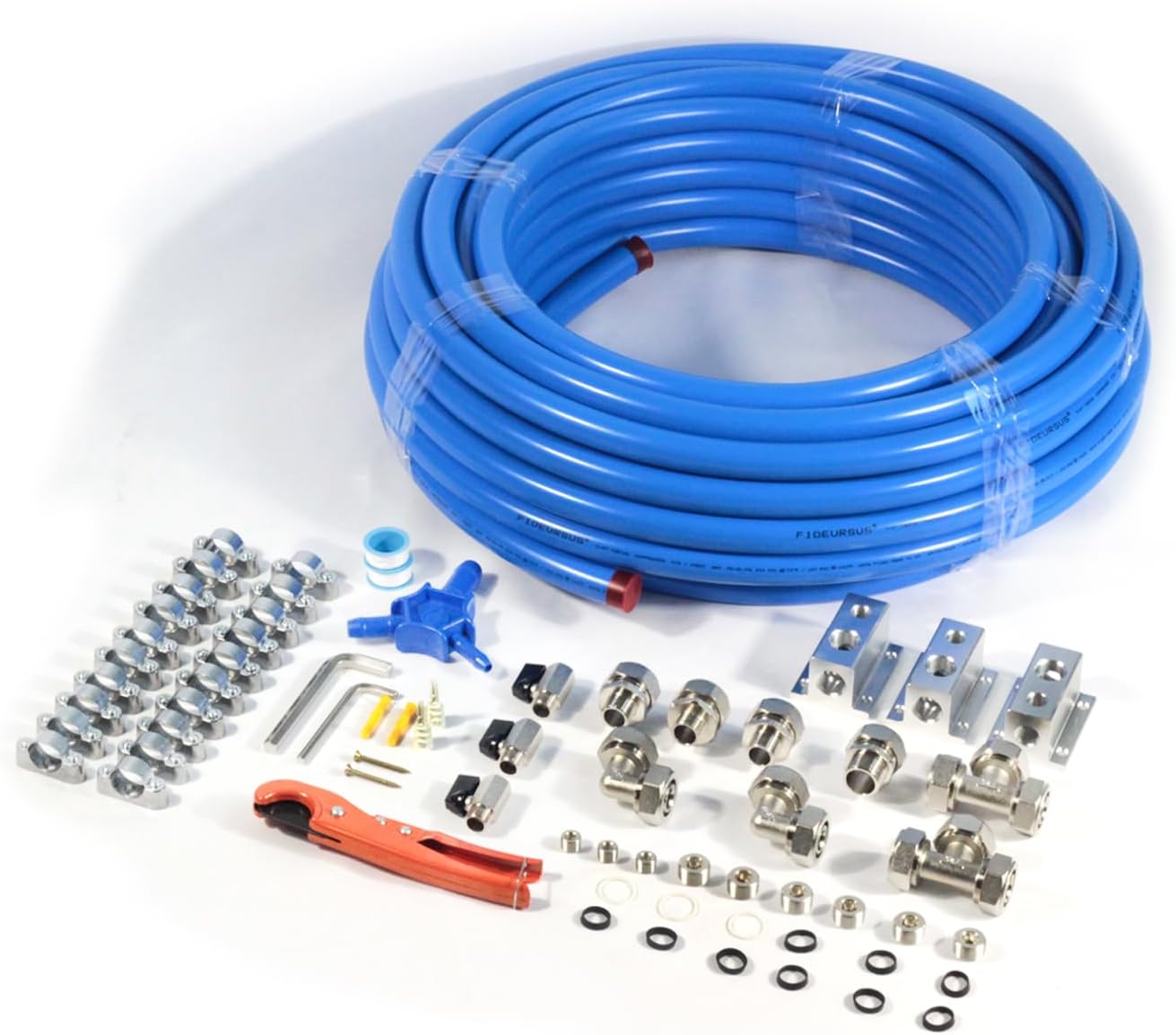 Fideursus Compressed Air Piping System with 3/4 Inch ID x 100 feet HDPE ...