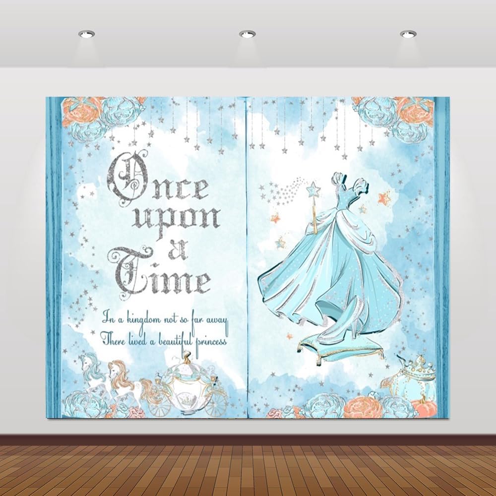 Amazon.com : 7x5ft Vinyl Fairytale Book Backdrop Once Upon a Time ...