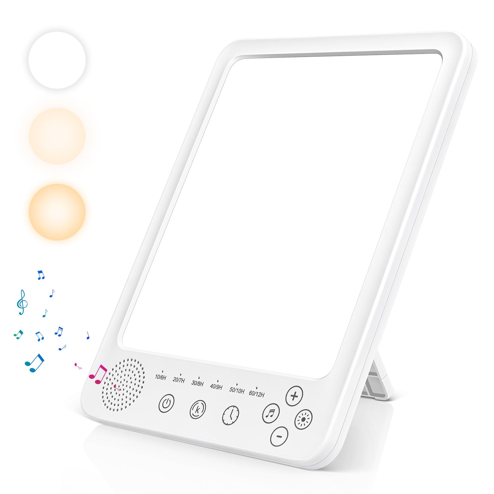 Light Therapy Lamp,15000Lux Sunlight Lamp,15 White Noise Light Therapy ...