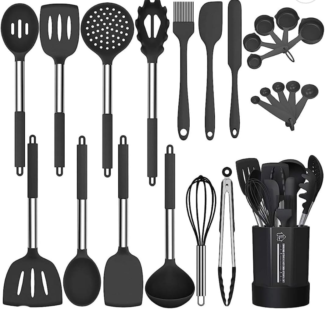 Amazon.com: 24 pc silicone kitchen utensil cookware set: Home & Kitchen