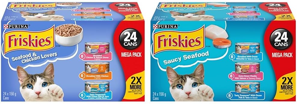 Friskies Seafood & Chicken Lovers Wet Cat Food Variety Pack