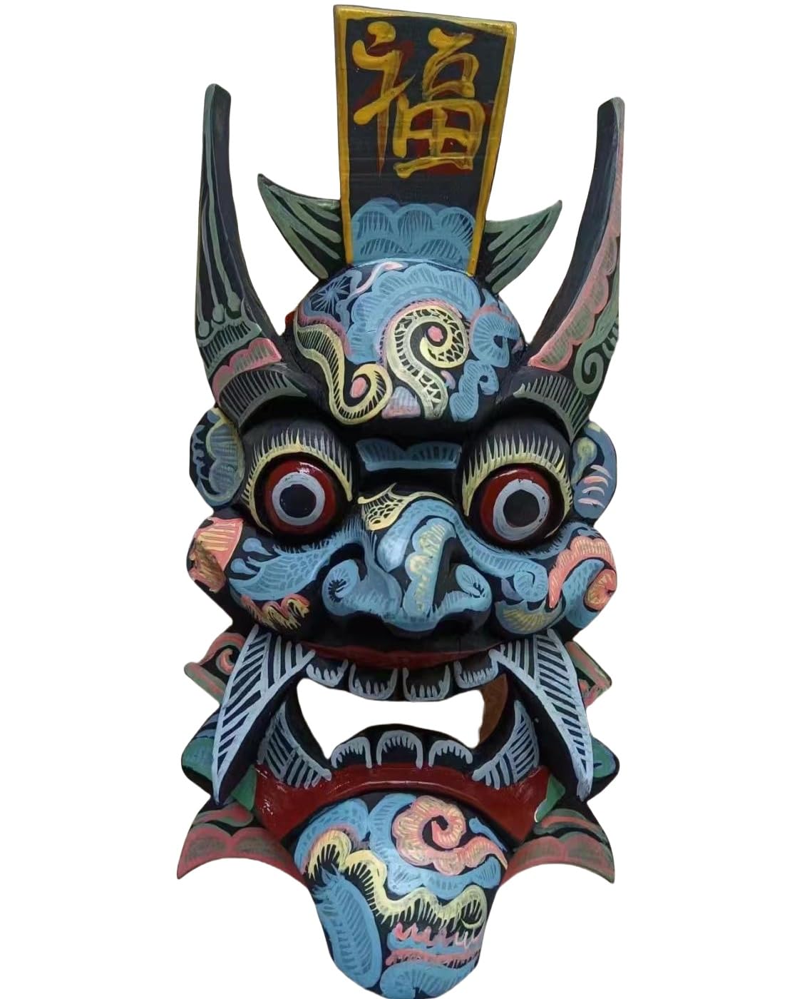 Amazon.com: Hand Carved Traditional Wooden Mask,Chinese Nuo Opera Masks ...