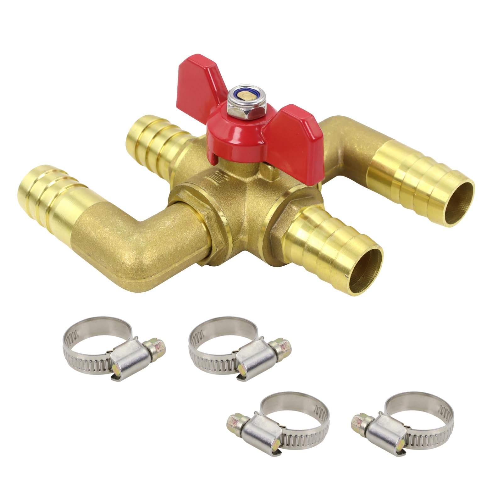 Snapklik.com : All Solid Brass 3/4” Body Automobile Integrated 4-Way ...