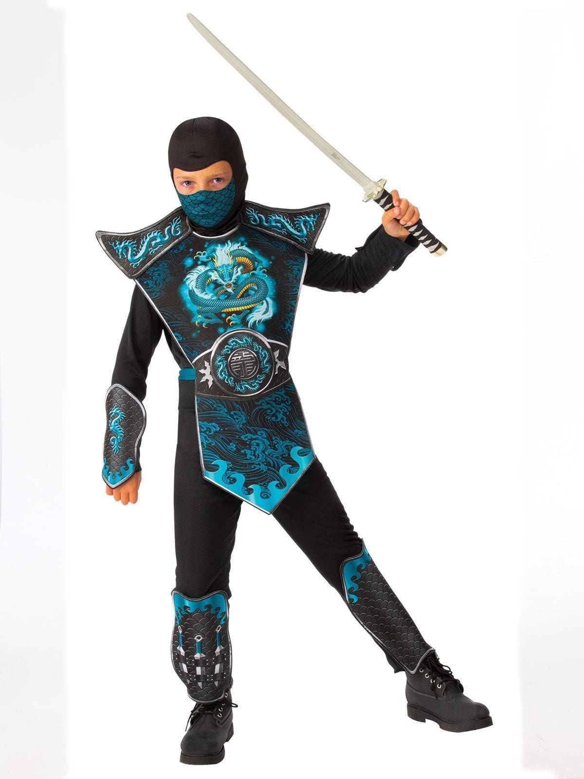 Amazon.com: Rubie's Boy's Blue Dragon Ninja Costume, Small : Toys & Games