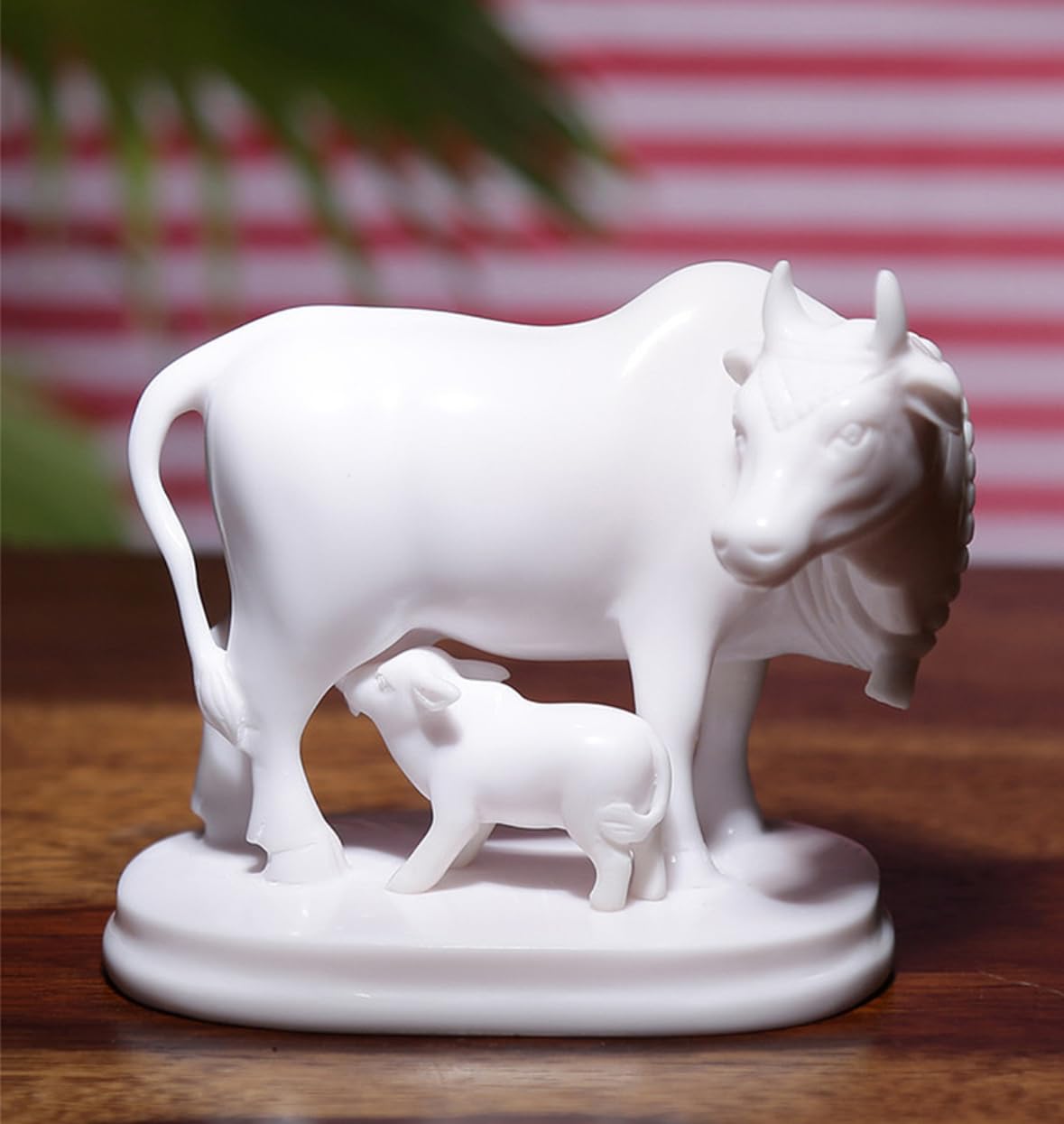 Buy Cow Calf Culture Marble Statue - 3" Kamdhenu Cow & Baby Idol - GAI ...