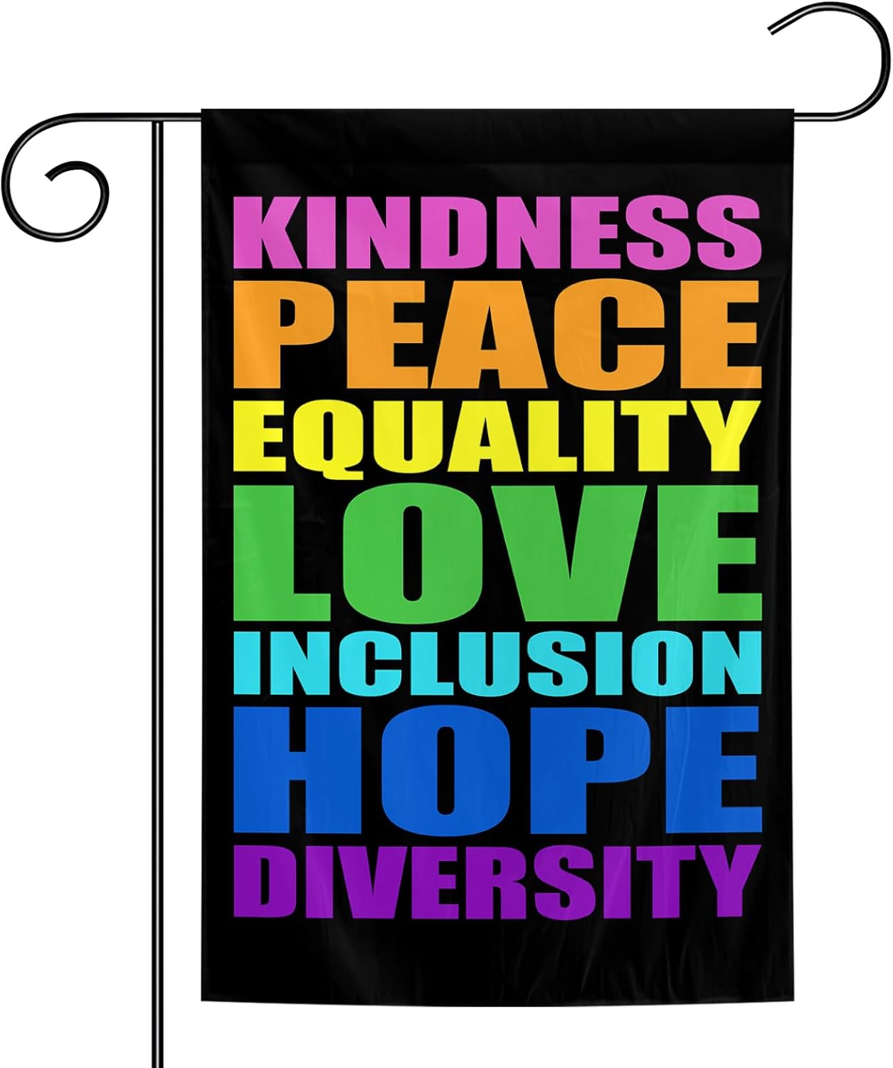 Amazon.com : Pride Garden Flag KINDNESS PEACE EQUALITY Flag 12x18 Inch ...