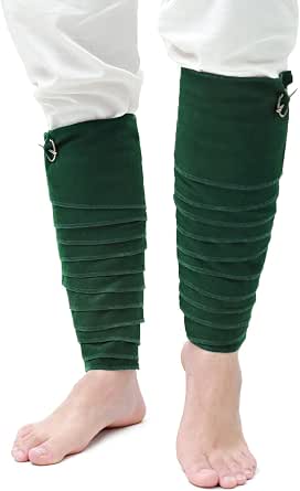 Amazon.com: FURPHI Medieval Leg Wraps for Men Women with Brooch Pins ...