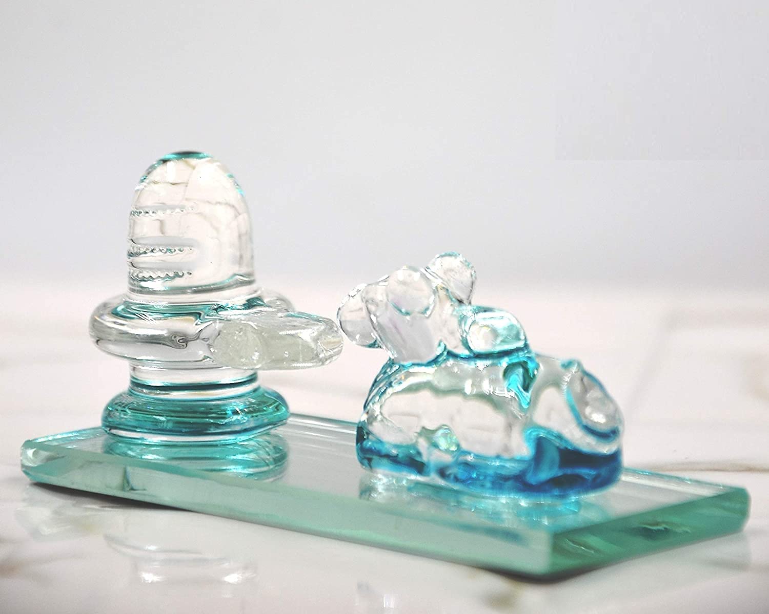Buy Exclusive Glass Shivling with Nandi for Home and Office Pooja ...