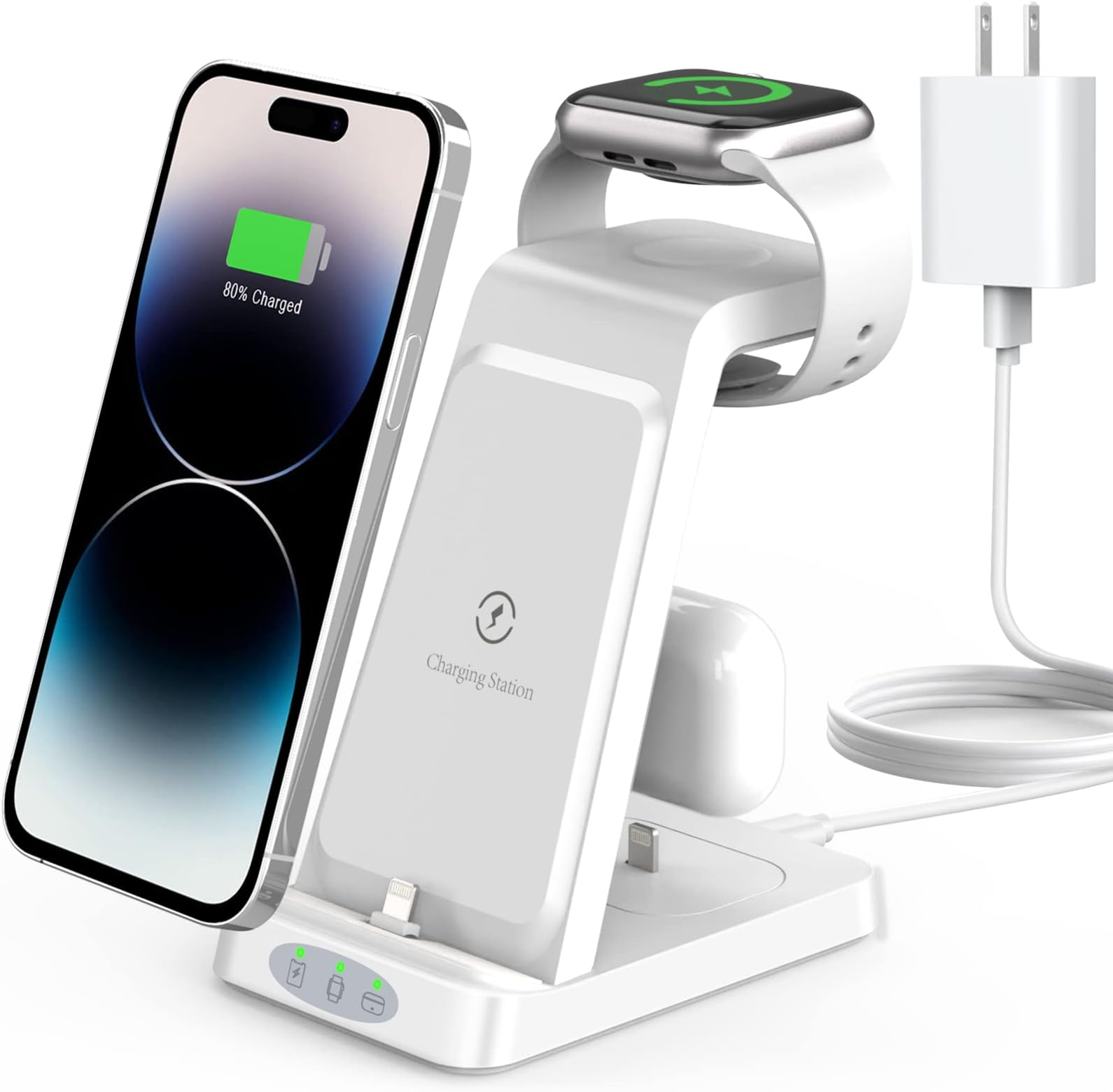 Amazon.com: Wireless Charger, Tribone 3 in 1 Foldable Fast Charger for ...