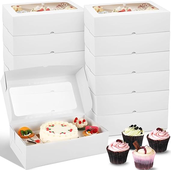Amazon.com: Sayglossy 12 Pcs Bento Cake and Cupcake Box Combo Bento Box ...