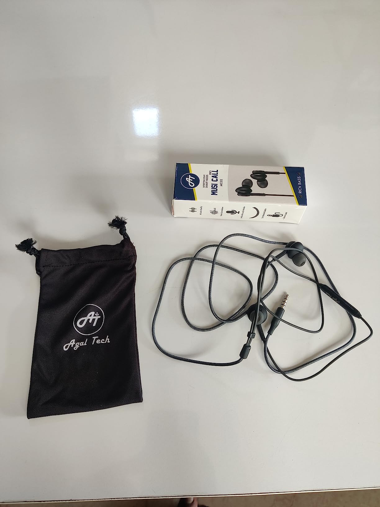 AGAL TECH | MUSI-Call Pro - MC02 | in-Ear Wired Earphone with Mic and ...