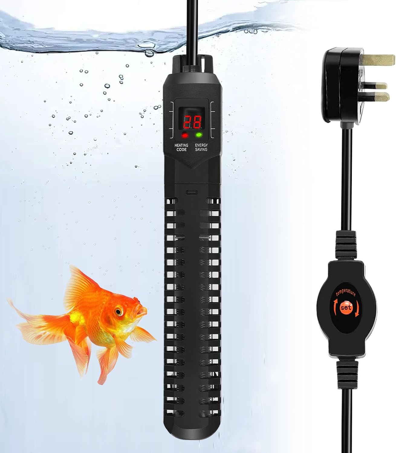Neulriscn Aquarium Heater, 500W Fish Tank Heater with External ...