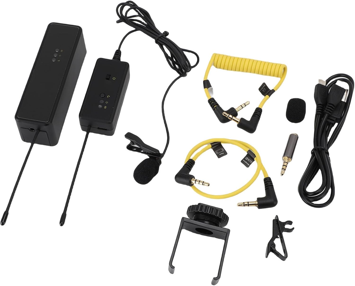 Amazon.com: Acouto Camera Lavalier Microphone Wireless Cardioid Lapel ...
