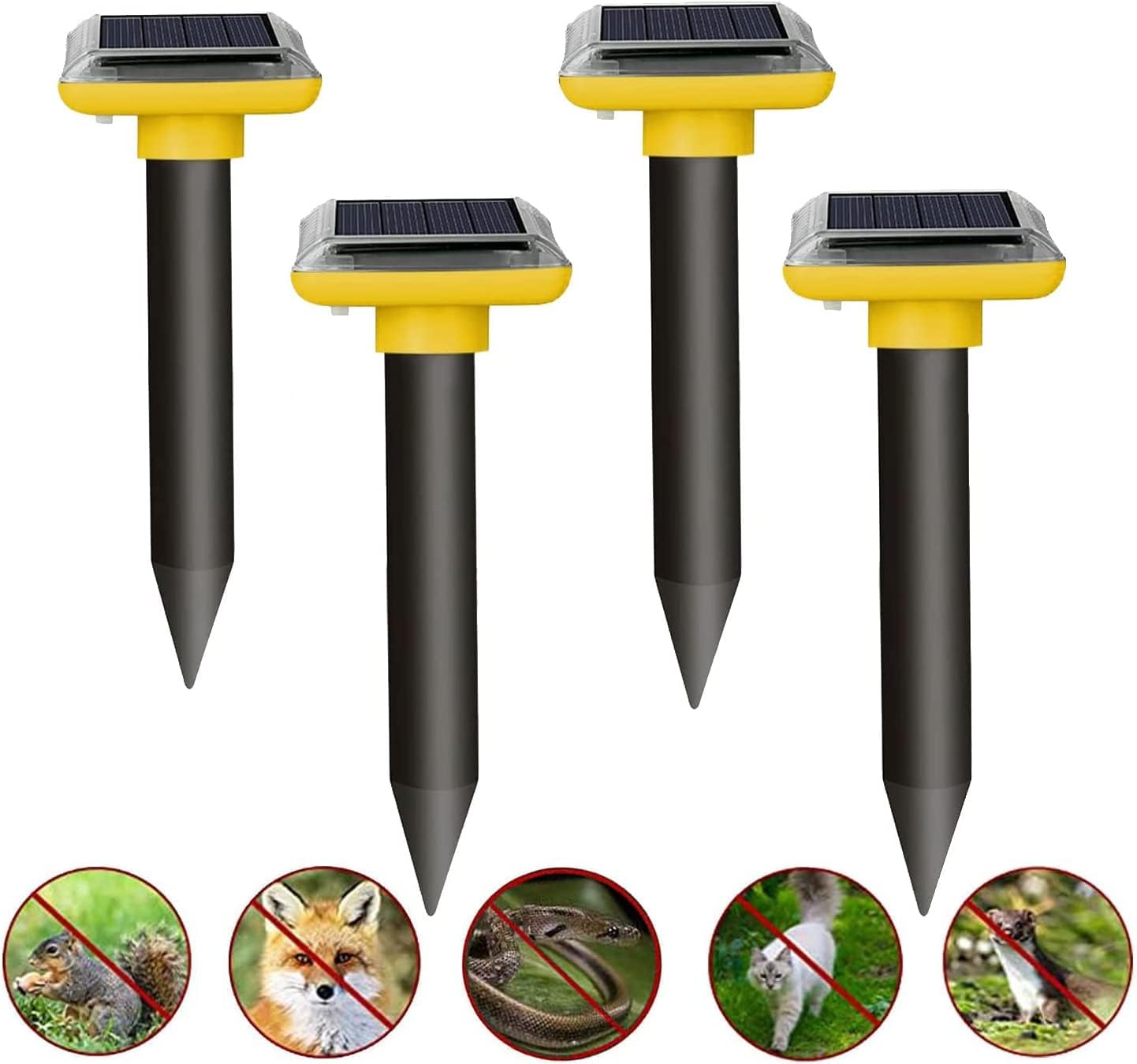 YUCEN Waterproof Sonic Mole Deterrent Devices,Vole Repellent,Mole ...