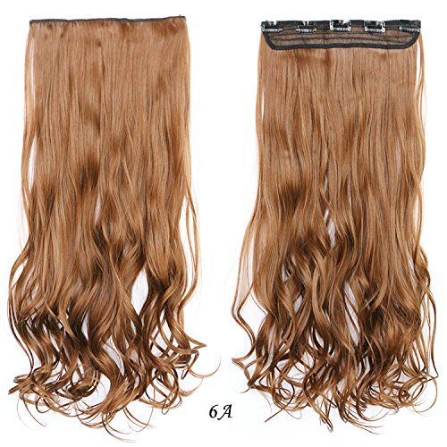 Amazon.com : Risinggirl 22" 1-pack Full Head Curly Wave Clips in ...