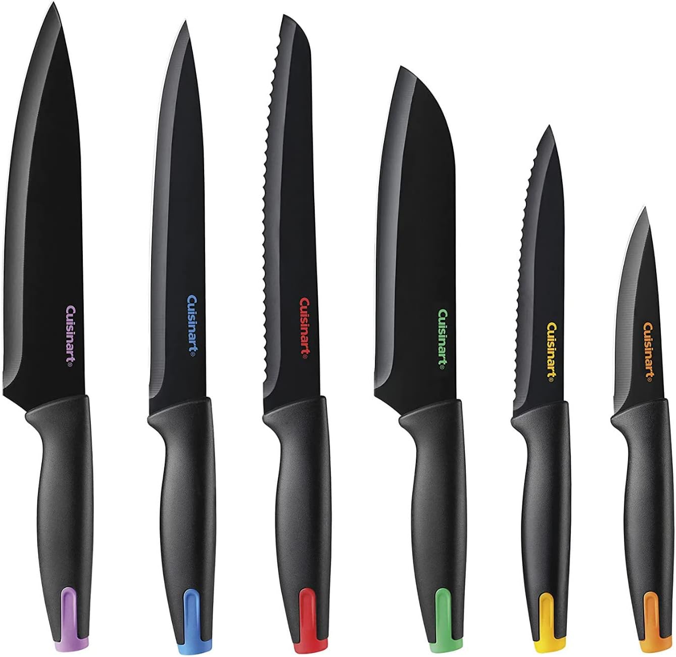 Amazon.com: Cusinart Block Knife Set, 12pc Cermaic Knife Set with 6 ...