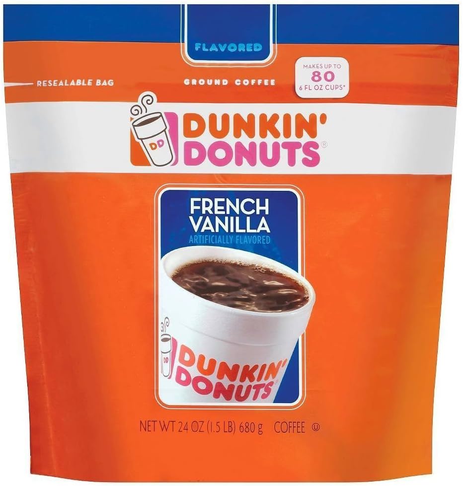 Dunkin' Donuts French Vanilla Ground Coffee : Amazon.ca: Grocery ...